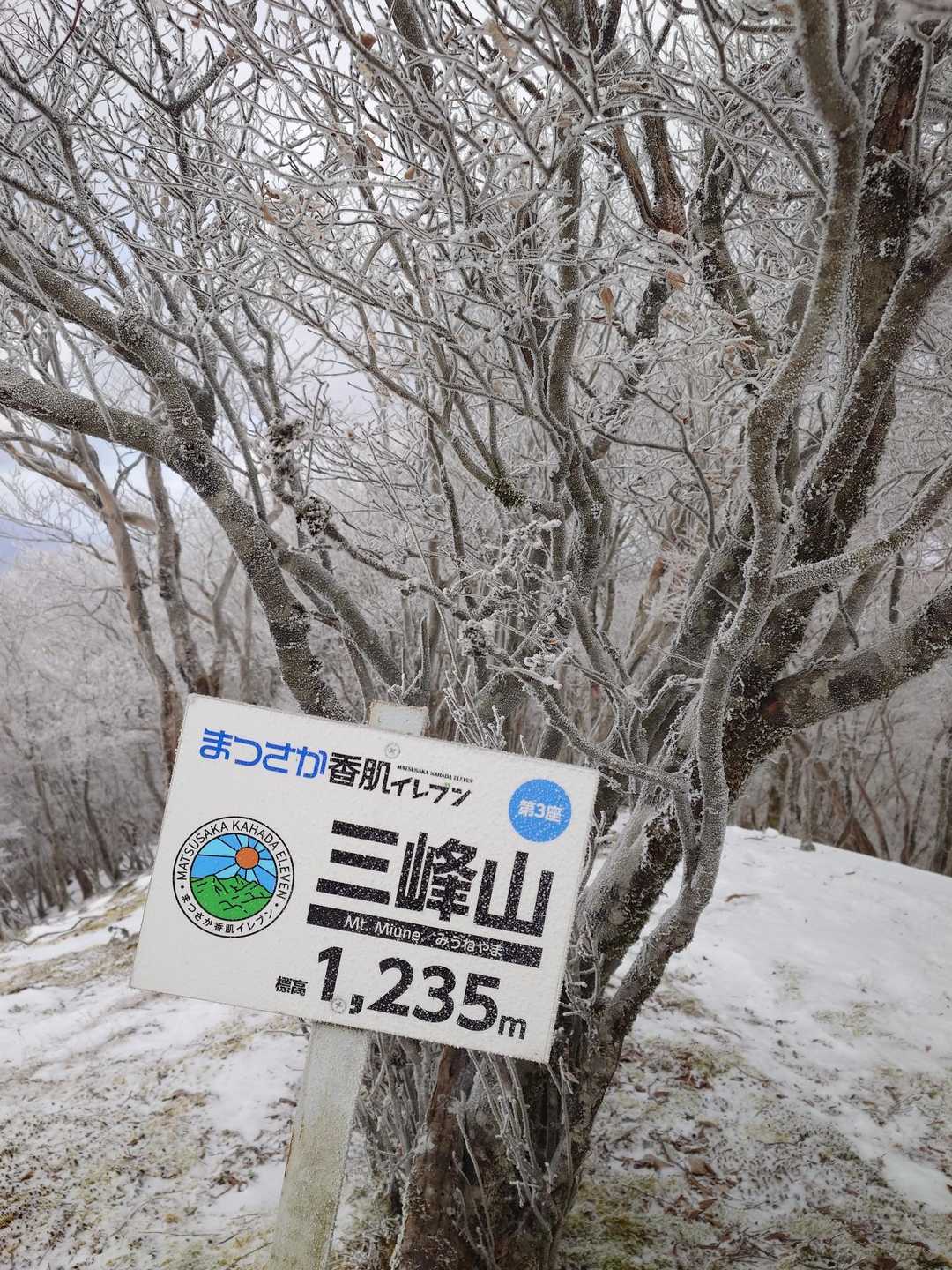 少しの霧氷 三峰山 / まるぽんさんの三峰山・学能堂山・栗ノ木岳の活動データ | YAMAP / ヤマップ