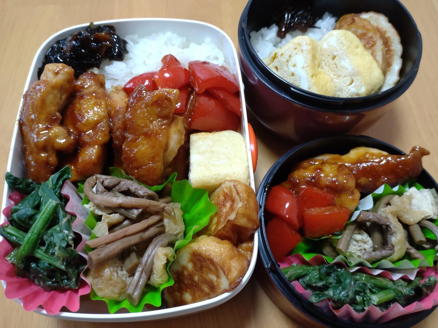 鶏とパプリカ照焼、ぜんまい煮、ほうれん草... / とりさんのモーメント | YAMAP / ヤマップ