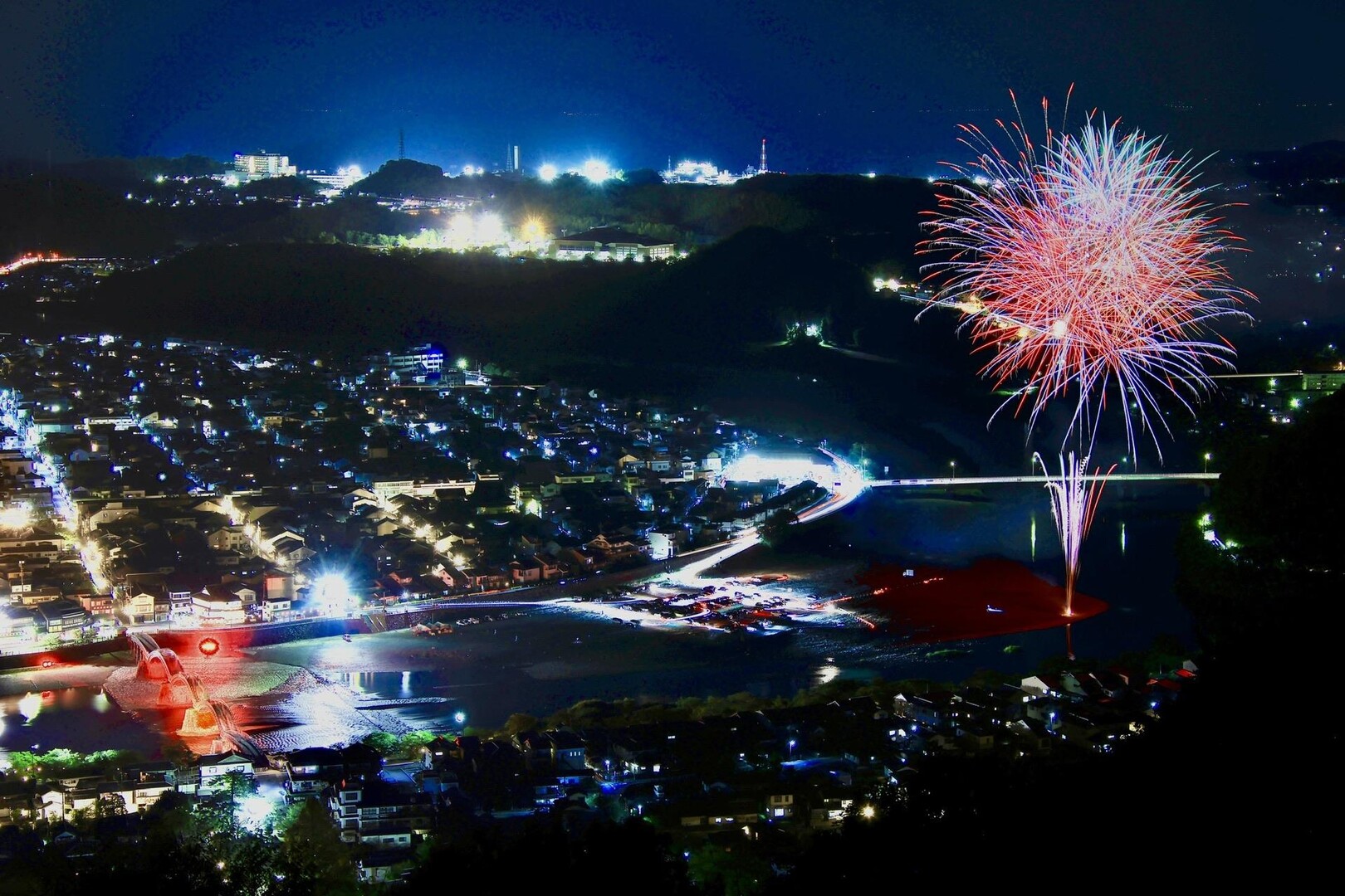 城山🤩錦帯橋ミニ花火 / GONKEさんの岩国市 岩国エリアの活動データ | YAMAP / ヤマップ