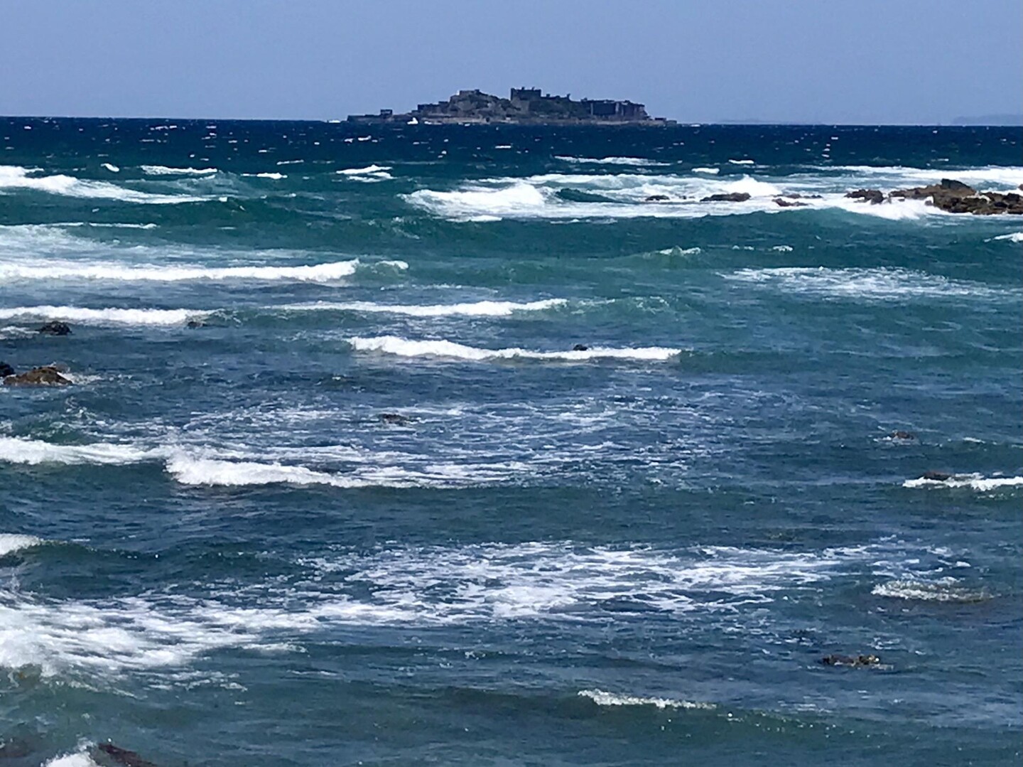 長崎のぼさき恐竜パークから見る軍艦島 風... / aoi-stepさんのモーメント | YAMAP / ヤマップ