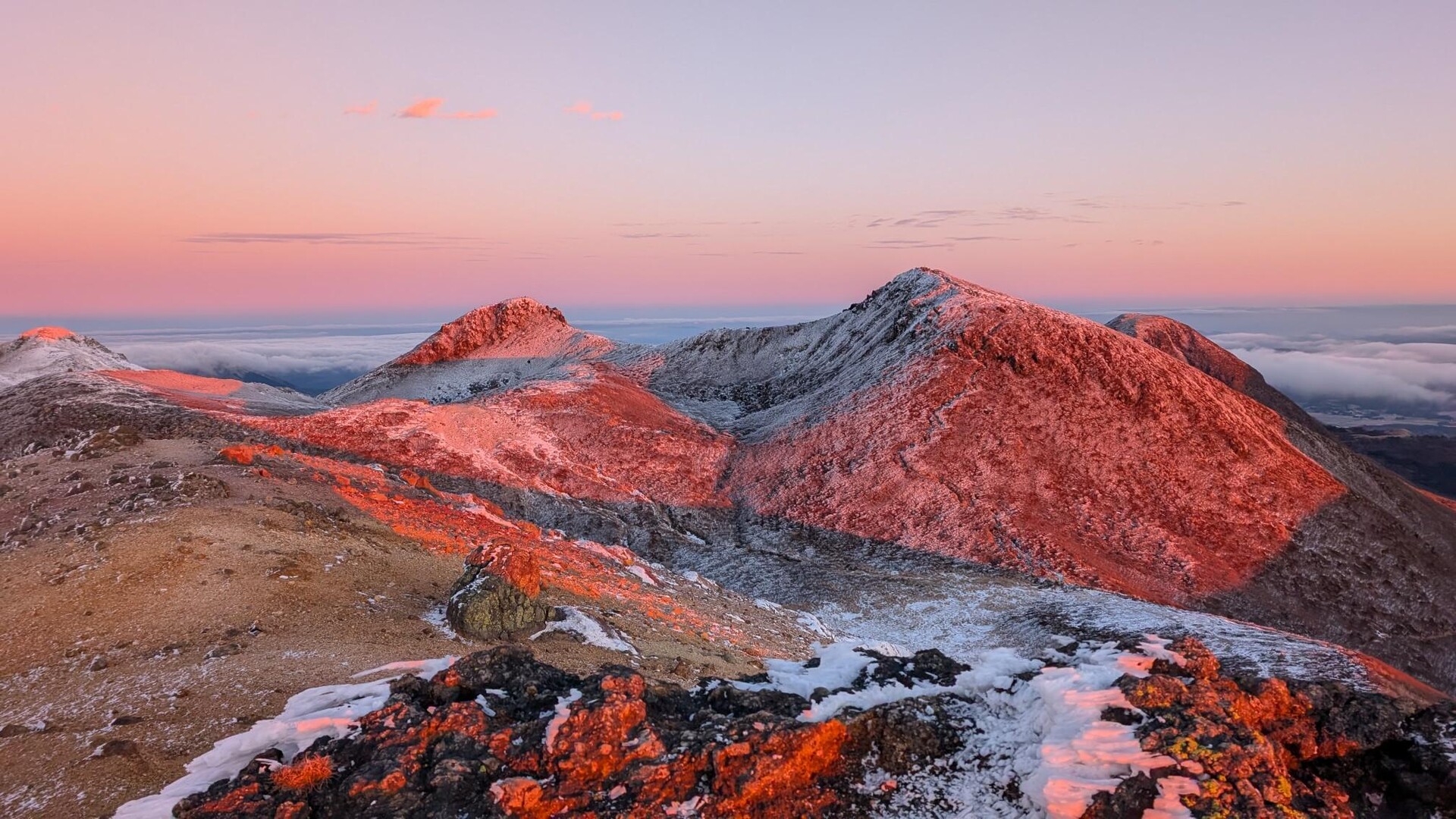 稲星・白口・中岳・天狗ヶ城・久住・星生 雪景色のモルゲンロート見たい🤩 / tonnoさんの九重山（久住山）・大船山・星生山の活動データ | YAMAP / ヤマップ