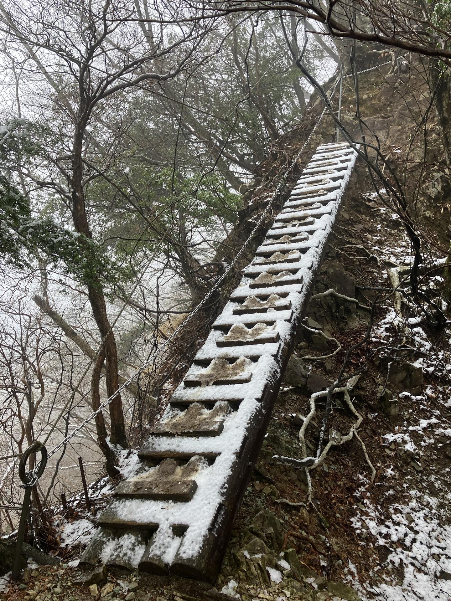 雪と雨の三峰山はスリリングなアスレチックが楽しめます🤣 / Ken miuさんの大山の活動データ | YAMAP / ヤマップ