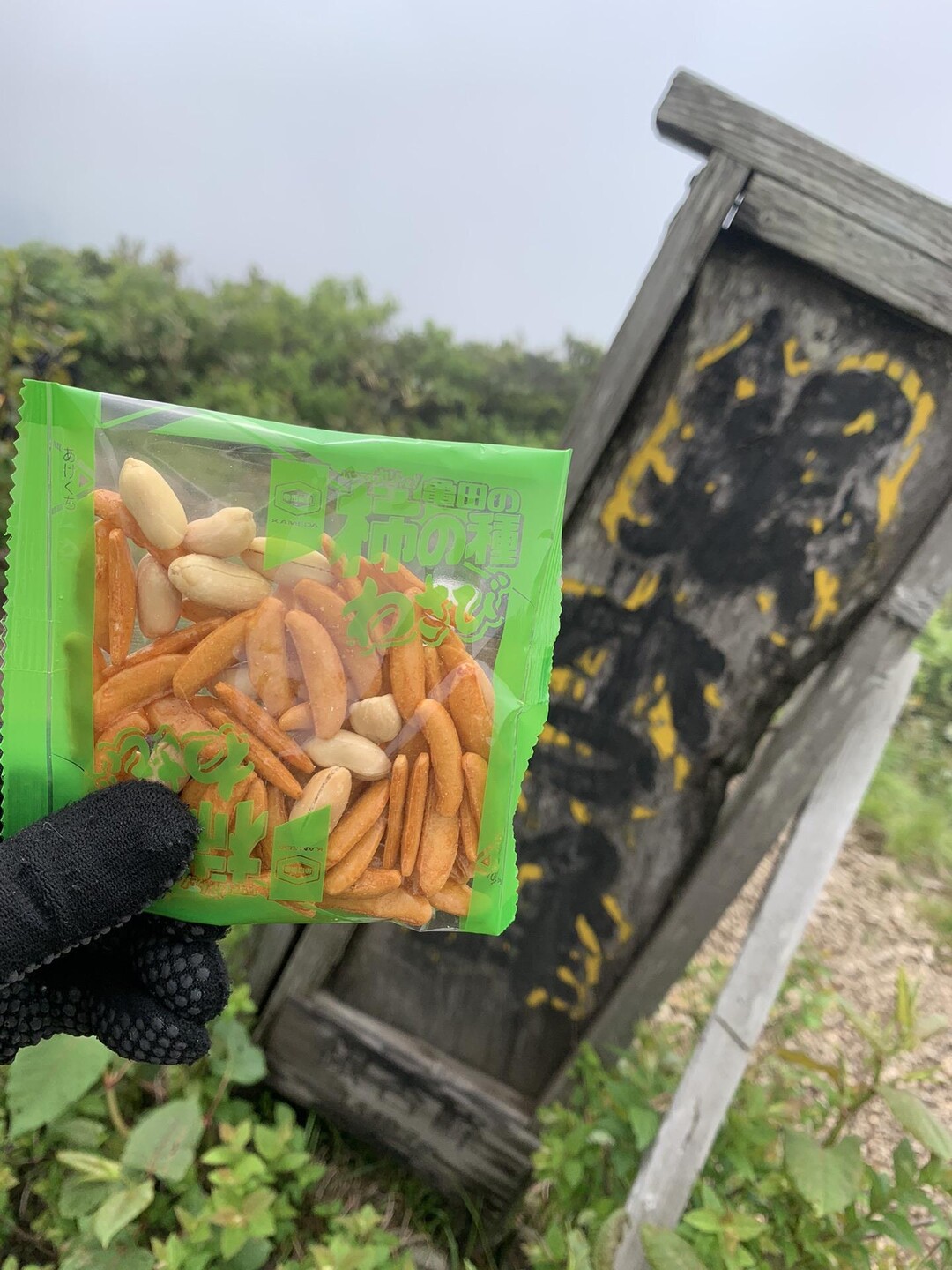 #銀杏峯で 亀田の柿の種「わさび」 / M・Jさんのモーメント | YAMAP / ヤマップ