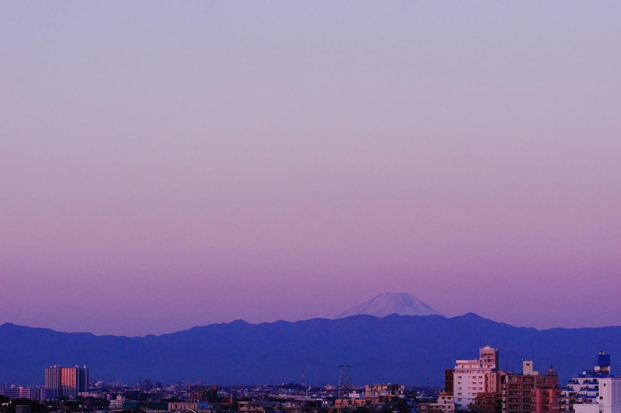 今朝の富士山 うっすらとした紫色の空が美... / ichiさんのモーメント | YAMAP / ヤマップ
