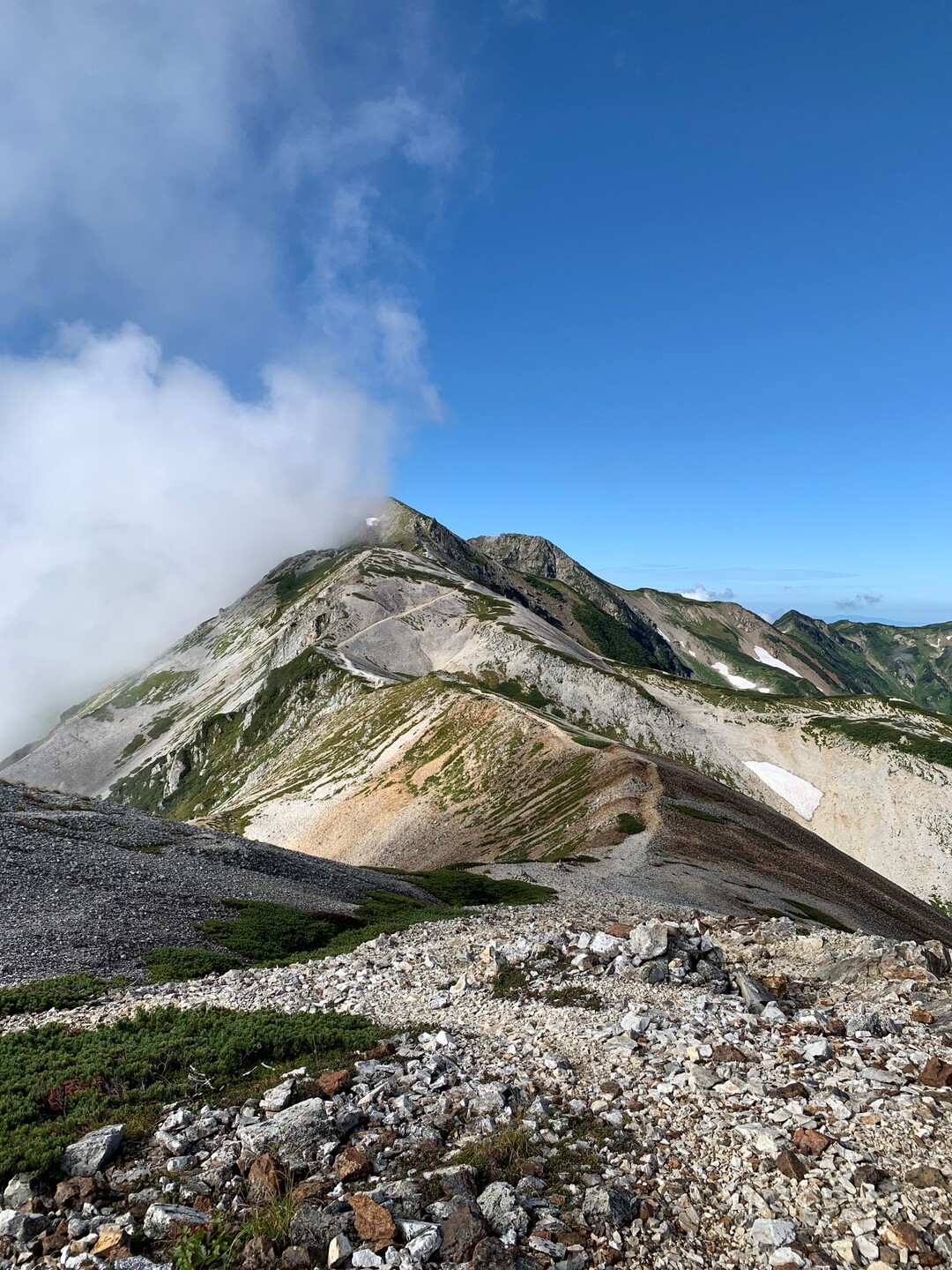 乗鞍岳白馬連峰・船越の頭・小蓮華山大日岳・白馬岳・丸山黒部市・杓子岳・白馬鑓ヶ岳 みっちょさんの白馬岳・小蓮華山の活動データ
