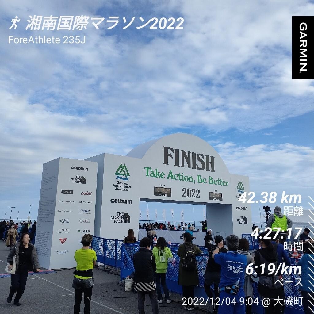 湘南国際マラソン2022 / りょうさんのランニングの活動データ | YAMAP / ヤマップ