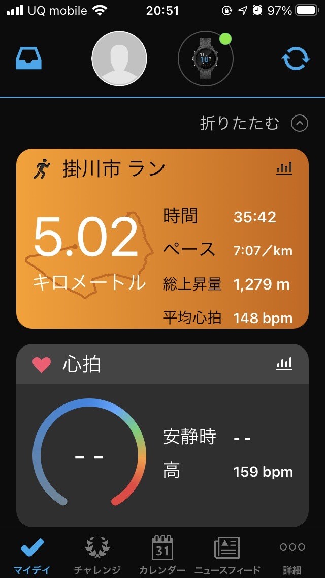 明朝はRUN🏃‍♀️しよう… 仕事帰宅... / すぅちゃんさんのモーメント | YAMAP / ヤマップ