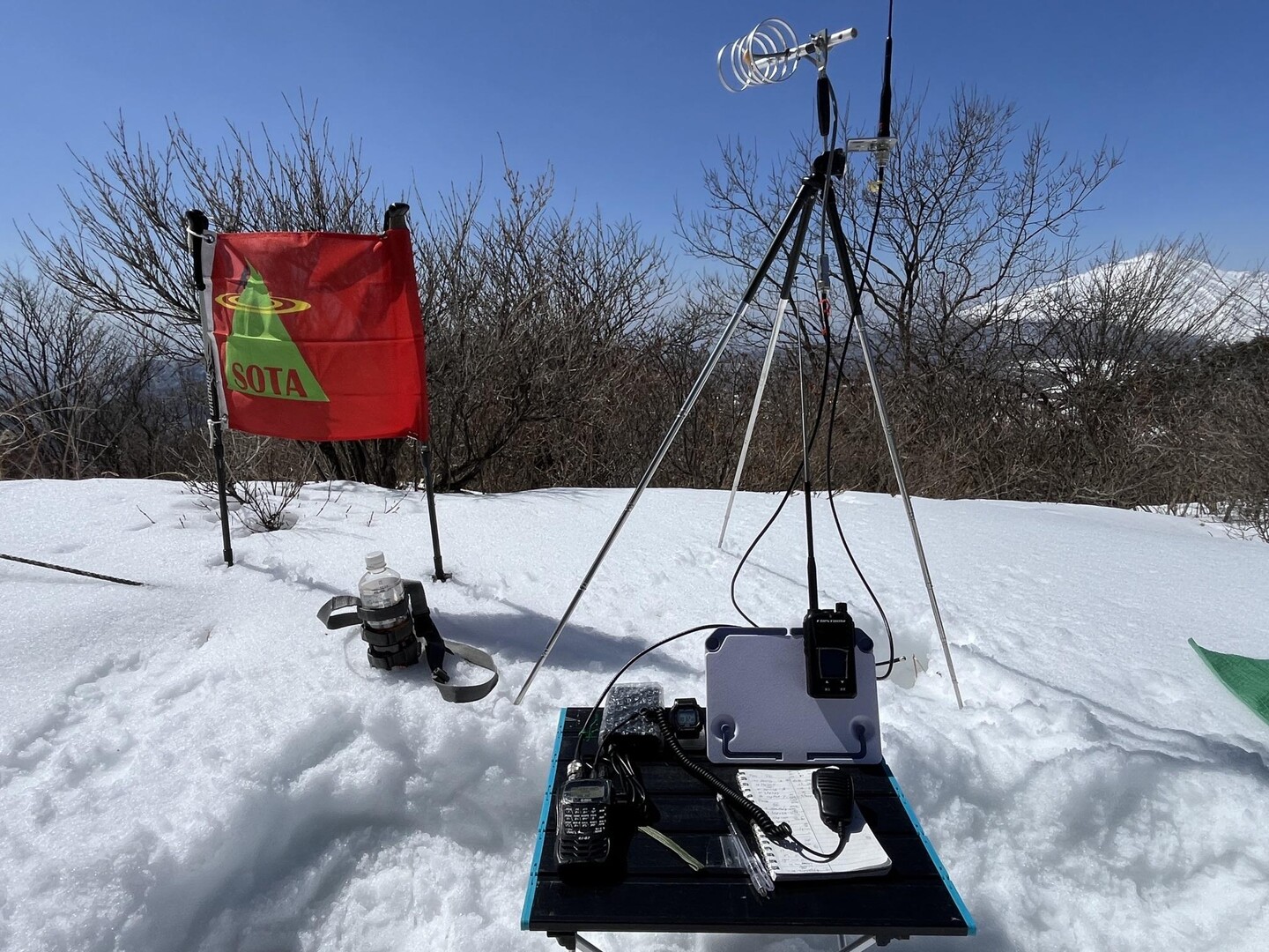 残雪の浅間隠山でドローンとアマチュア無線（SOTA JA/GM-024） / 無線マニアさんの浅間隠山・駒髪山・丸岩の活動データ | YAMAP / ヤマップ