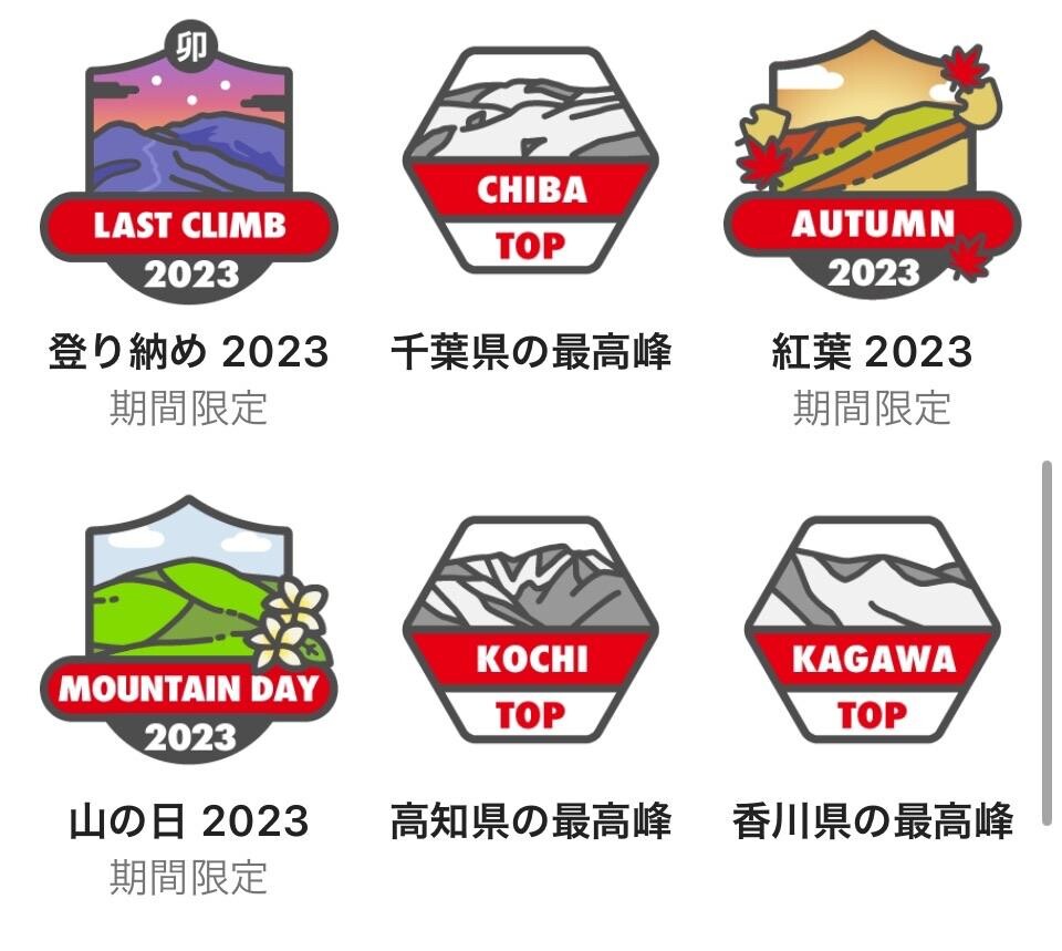 今年獲得のバッジ 北海道、大分県、福島県... / R352さんのモーメント | YAMAP / ヤマップ