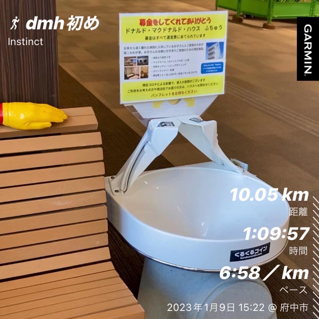 dmhから自宅まで帰宅 RUN-2023-01-09 / まるままさんの国分寺市の活動データ | YAMAP / ヤマップ