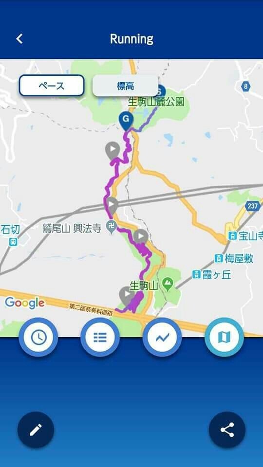 生駒ボルダー12km走 / しーさんさんの生駒山・神津嶽・大原山の活動データ | YAMAP / ヤマップ