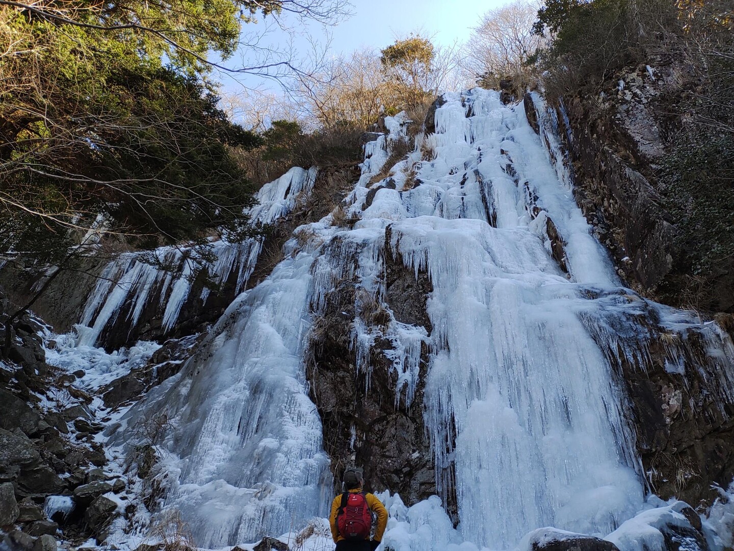 大寒波後の難所ケ滝の大つらら-2023-01-31 / Mt.Keyさんの宝満山・三郡山・若杉山の活動データ | YAMAP / ヤマップ