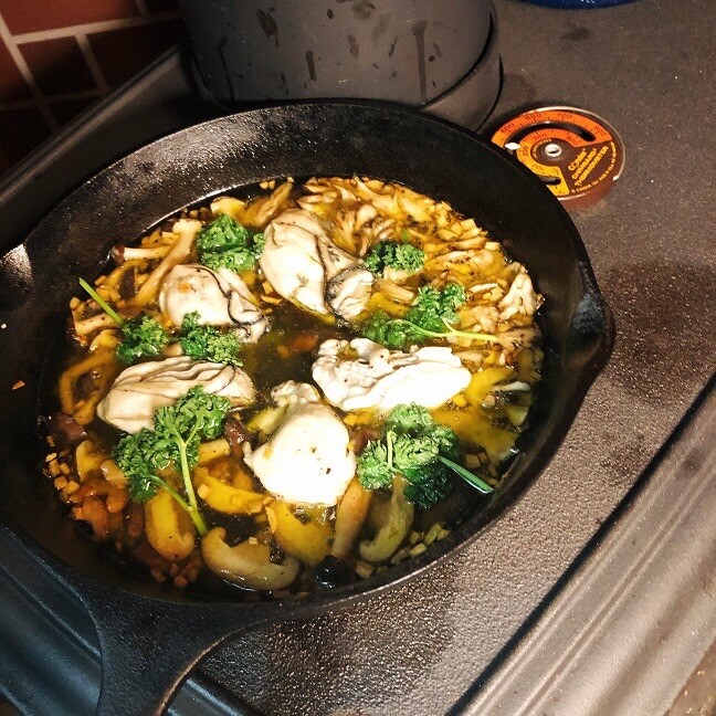 牡蠣のアヒージョ (Oyster Aji... / Genie🧞‍♂️さんのモーメント | YAMAP / ヤマップ