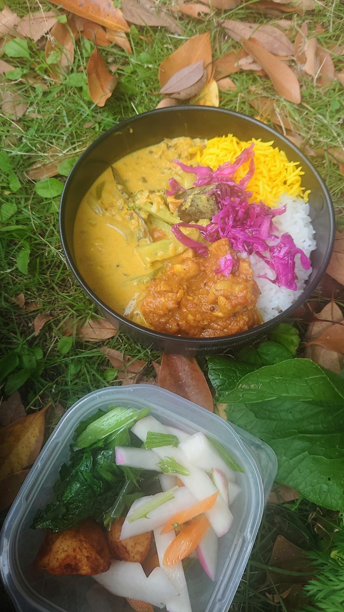 畑こども食堂で、知人のスパイスカレー作り... / こん555さんのモーメント | YAMAP / ヤマップ