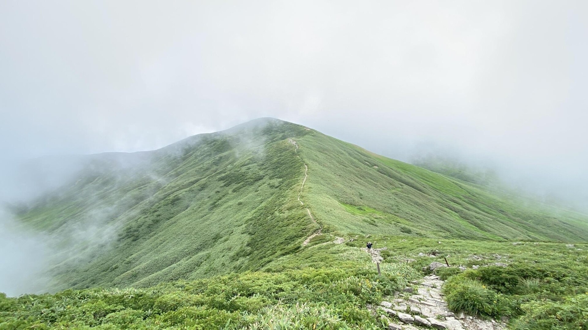 一ノ岳・二ノ岳・オモワシ山・月山・柴灯森・姥ヶ岳 / korn4317さんの月山の活動データ | YAMAP / ヤマップ