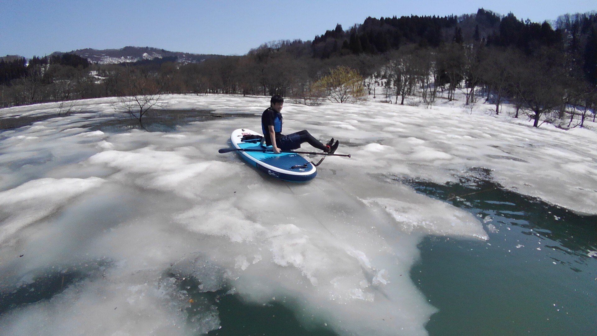 期間限定、白川ダム湖の埋没林でサップ / かねやんさんのスタンドアップパドル(SUP)の活動データ | YAMAP / ヤマップ