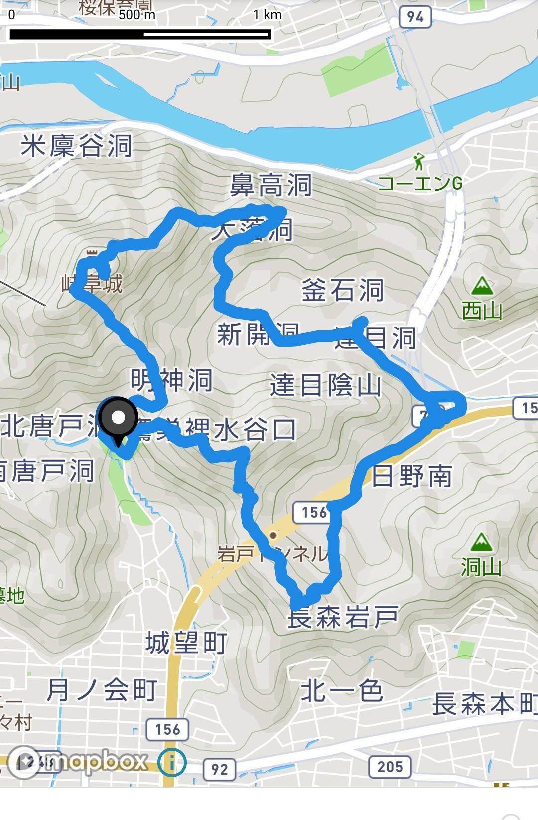 (294)金華山(1)・鷹巣御前(初)・鷹巣山(1) 🐰ウサギ🐇描きルート🐇 / Kazz1950さんの金華山・洞山・舟伏山の活動データ | YAMAP / ヤマップ