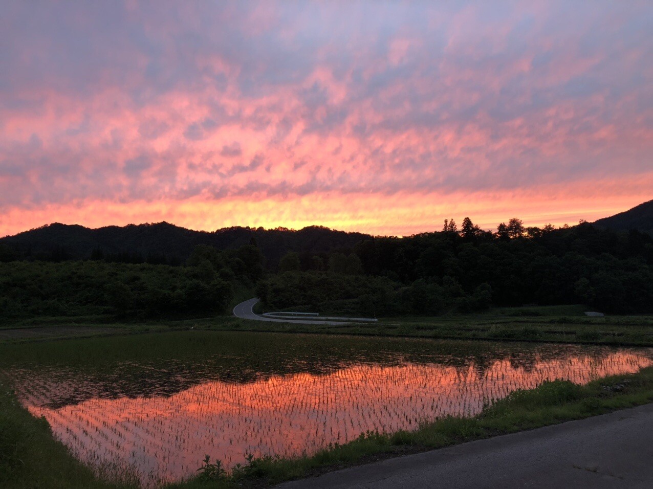 梅雨を楽しむ.2 ①夕陽 飛騨市 ②焚き... / Jさんのモーメント | YAMAP / ヤマップ