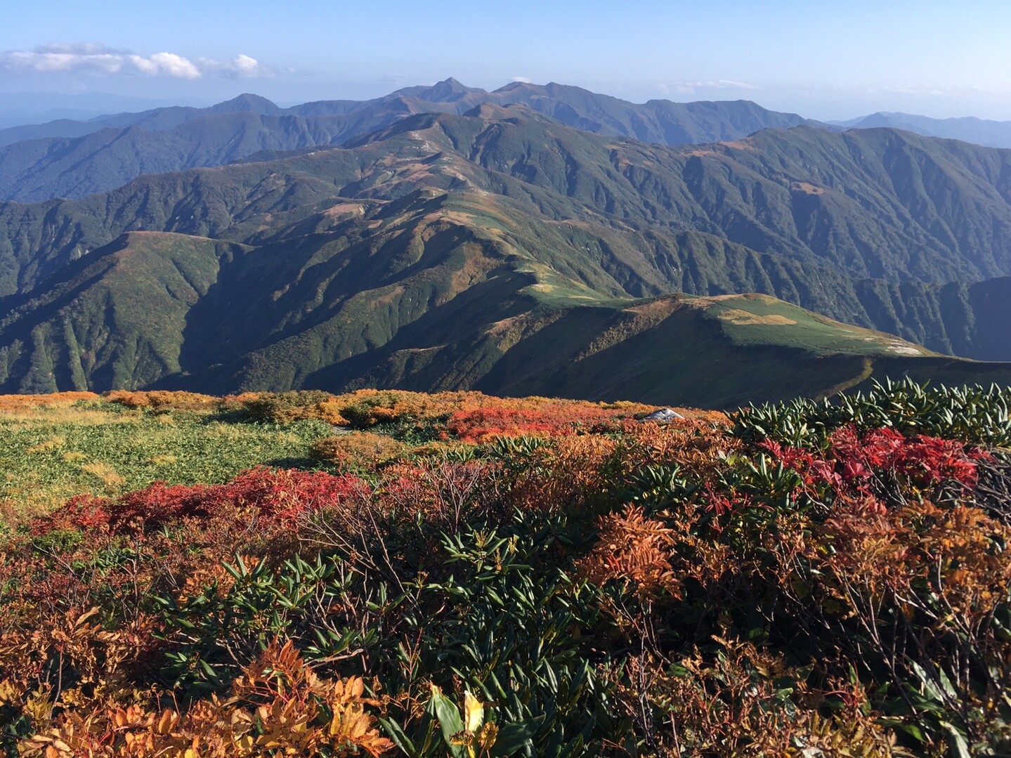 朝日連峰縦走（先峰・三方境・北寒江山・寒江山・竜門山・西朝日岳・中岳・大朝日岳・古寺山） / kaizaさんの以東岳・寒江山・天狗角力取山の活動データ | YAMAP / ヤマップ
