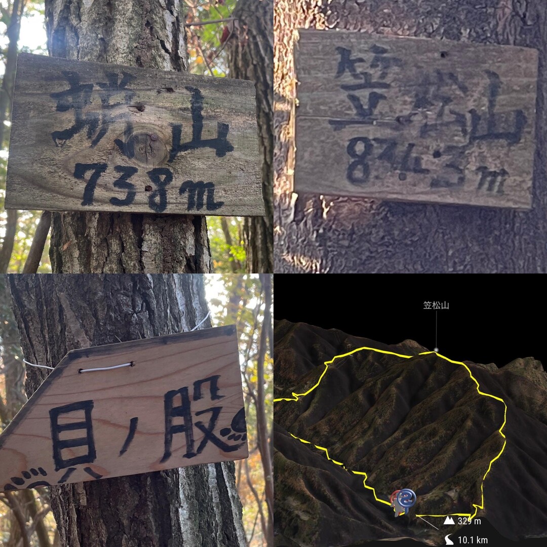 蛸山山頂の大崩壊と笠松山縦走路？(蛸山・笠松山・貝股山のピーク) / xmatyoさんの竜王山（讃岐山脈）・大川山の活動データ | YAMAP / ヤマップ