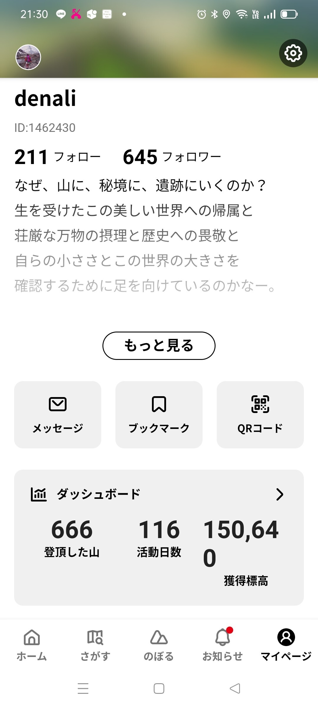 ⛰️🏔️山日記 - 666って不吉ーっ... / denaliさんのモーメント | YAMAP / ヤマップ