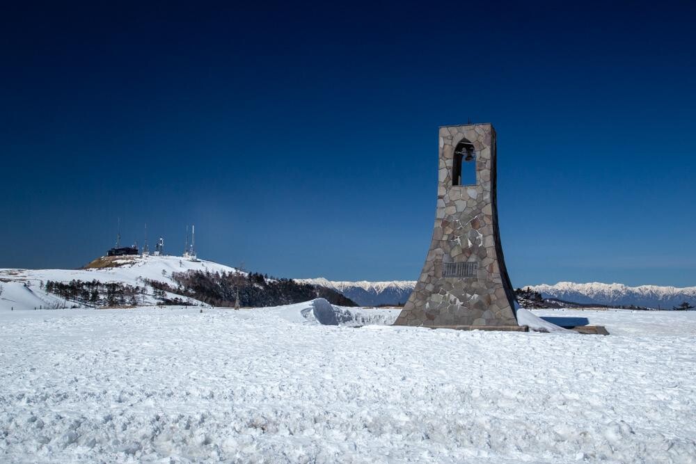雪をかぶった百名山たちの絶景、美ヶ原（王ヶ頭）・王ヶ鼻 / Kei2022さんの美ヶ原の活動データ | YAMAP / ヤマップ