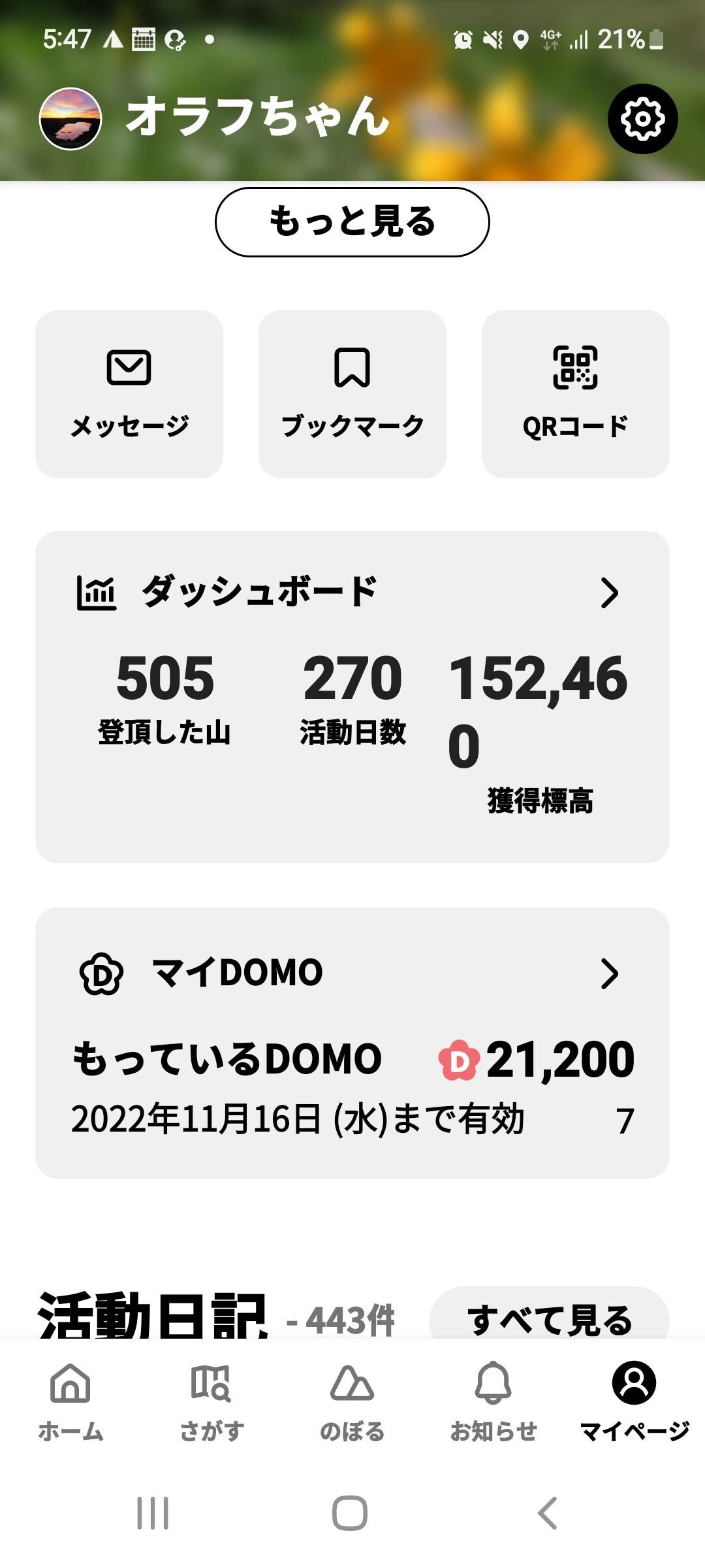 続編 回復503座から(17時確認) 5... / オラフちゃんさんのモーメント | YAMAP / ヤマップ