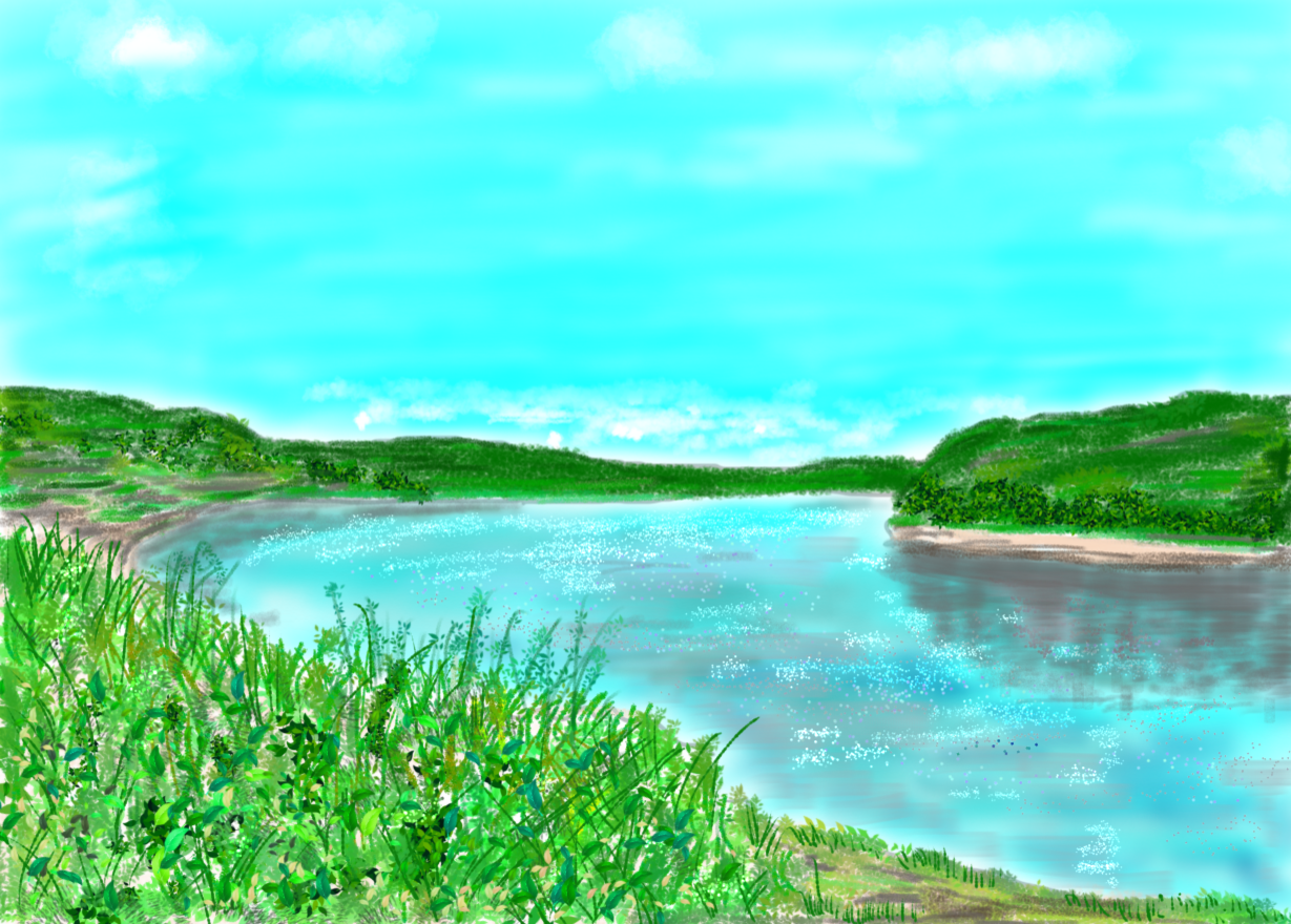 満々と 満たした水に 映える青 夏空の下... / clearkkさんのモーメント | YAMAP / ヤマップ