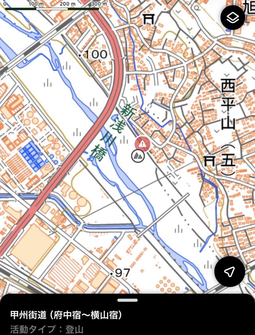 明治39年のbar周辺図 浅川の堤防の... / Hisataka Gotoさんのモーメント | YAMAP / ヤマップ