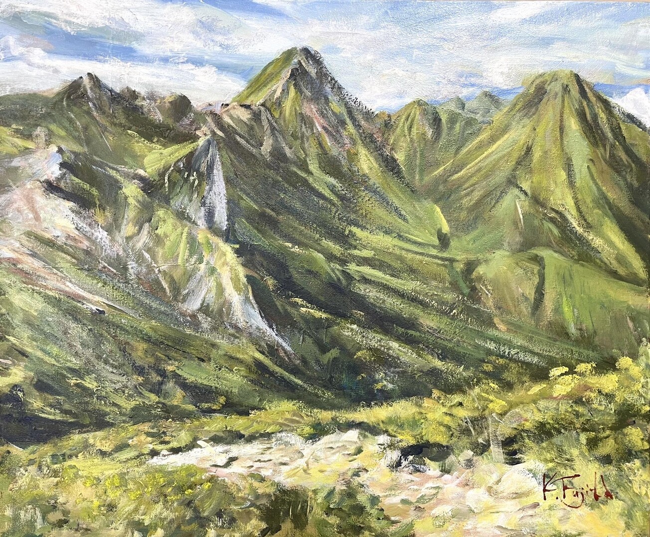 「硫黄岳より八ヶ岳主稜線」 油彩 F20... / ぴすたさんのモーメント | YAMAP / ヤマップ