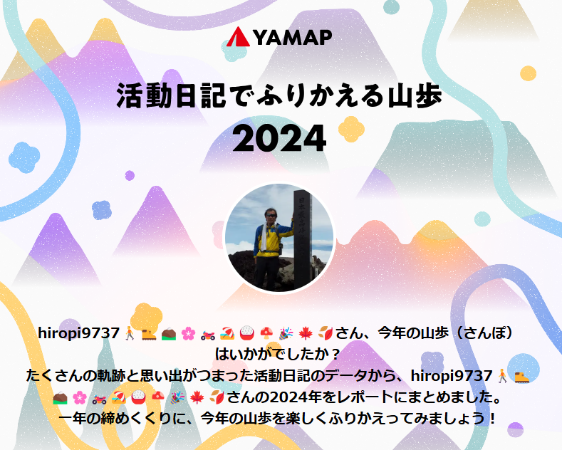 https://yamap.com/lo... / hiropi9737🚶🥾⛰️🌸🏍️🏖️🍚🍄🎉🍁🍂さんのモーメント | YAMAP / ヤマップ
