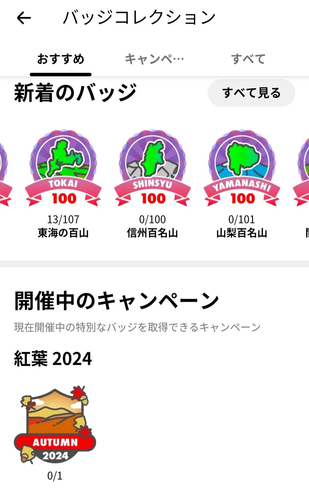新着バッジが いっぱい増えました🙌 過... / yasuさんのモーメント | YAMAP / ヤマップ