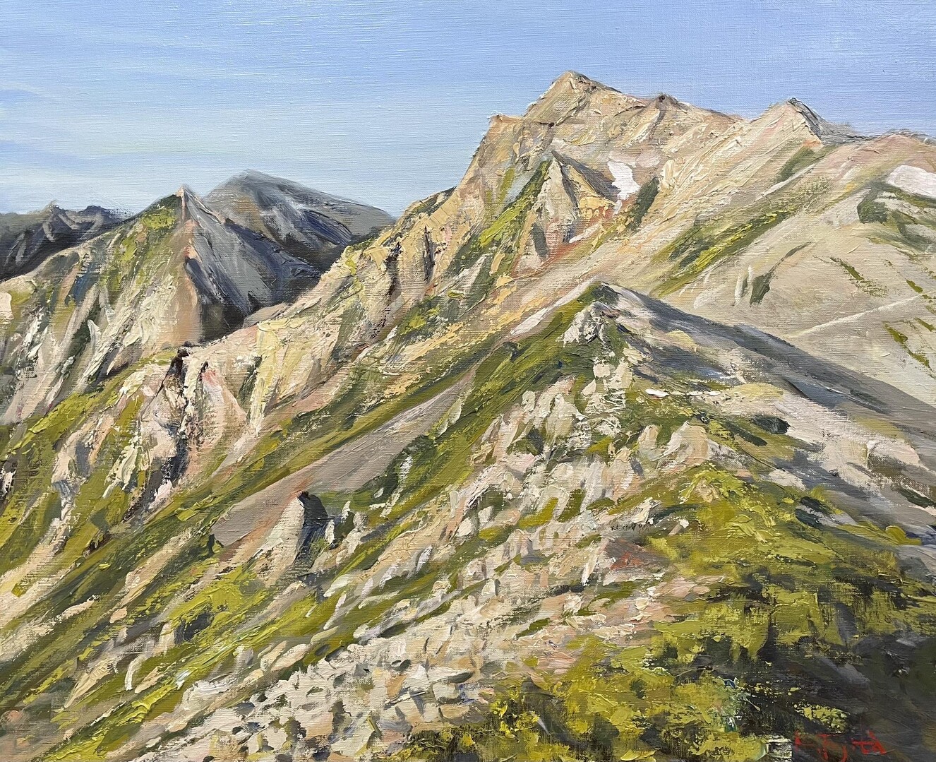 黎明の白馬岳 油彩 F20 完成 202... / ぴすたさんのモーメント | YAMAP / ヤマップ