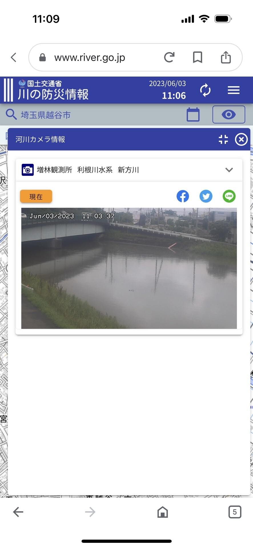 越谷市の幾つかある川の一つ。今にも氾濫し... / mi-naさんのモーメント | YAMAP / ヤマップ