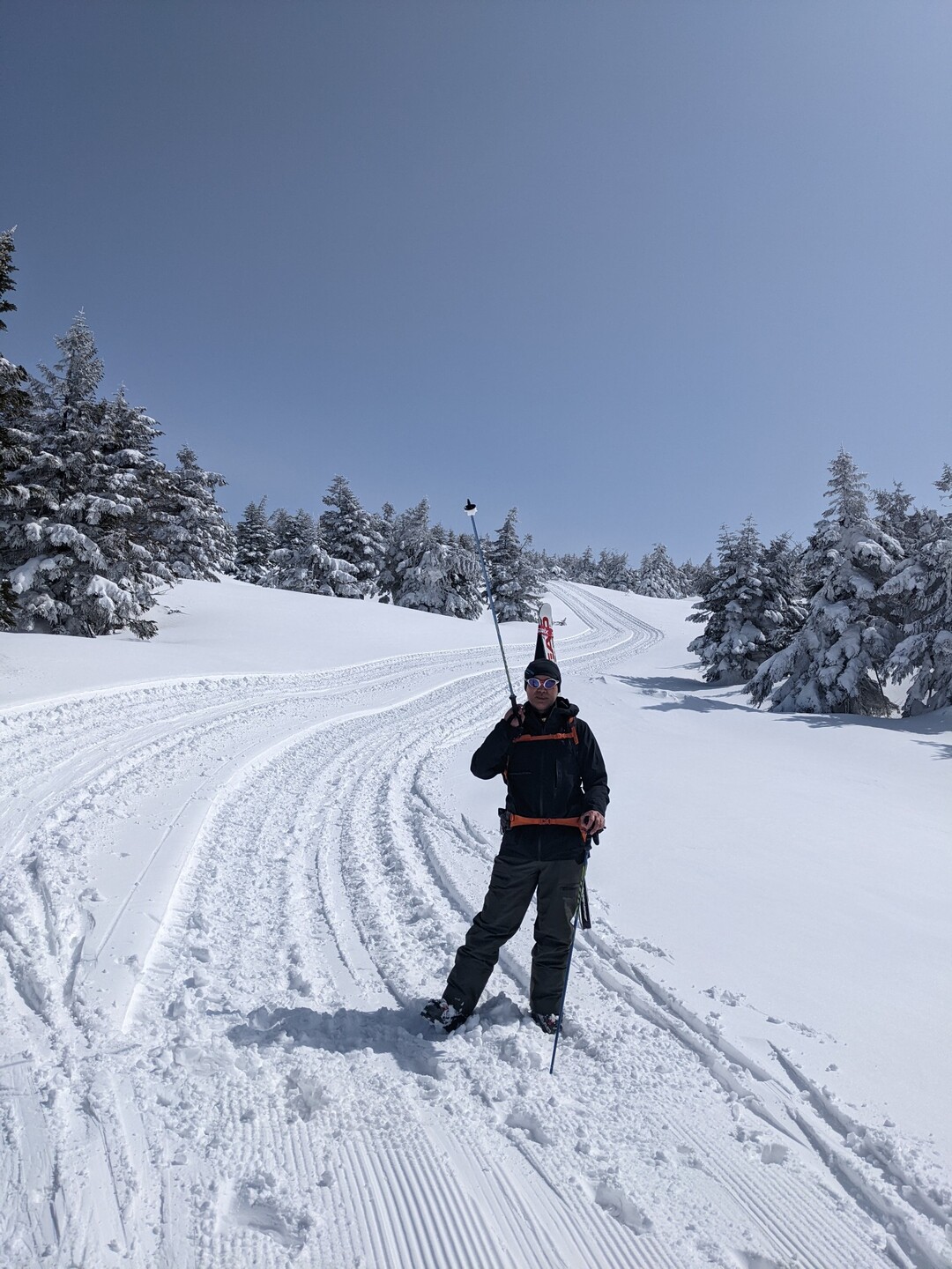 スキー背負って御釜。 / haru.isoさんの蔵王山・雁戸山・不忘山の活動データ | YAMAP / ヤマップ