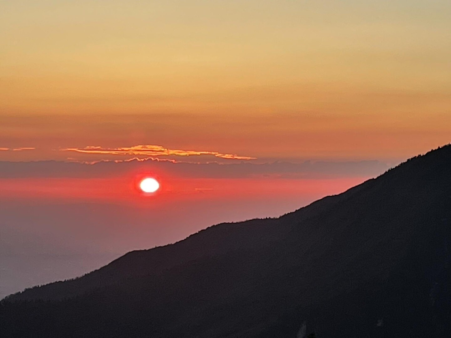 天狗平からの夕日。美しい！ / honensanさんのモーメント | YAMAP / ヤマップ