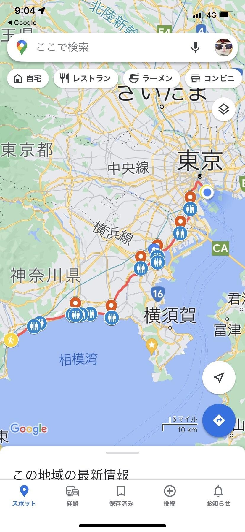 小田原~東京(有明ガーデン) 100km... / ziさんのモーメント | YAMAP / ヤマップ