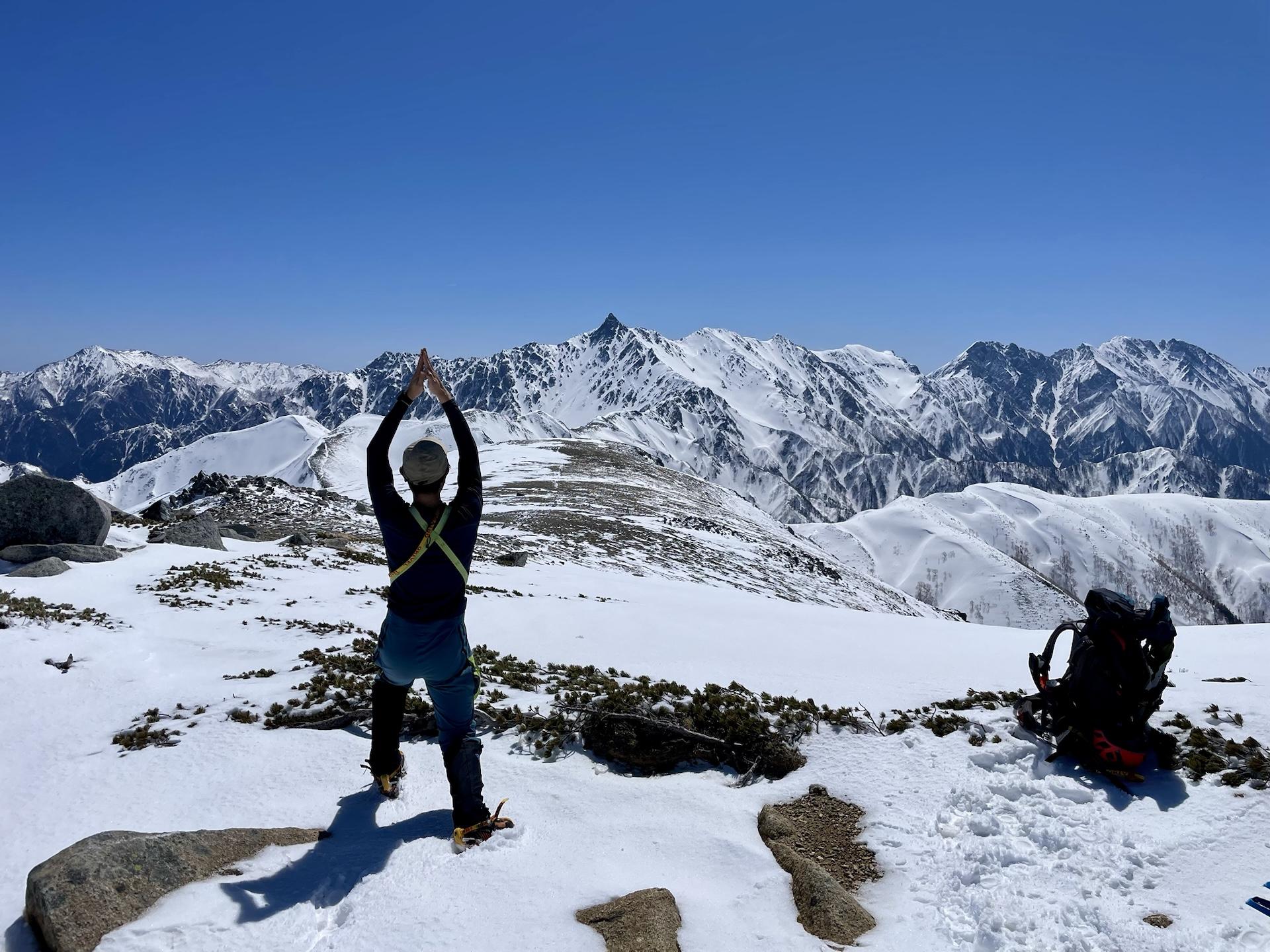 双六岳_20250412 / Yasutake Shimadaさんの槍ヶ岳・穂高岳・上高地の活動データ | YAMAP / ヤマップ