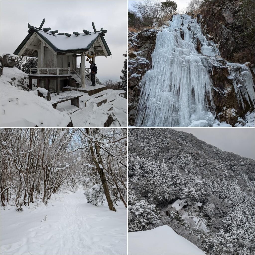 Ice waterfall and real snow hike on Mt. Homan ️⛄ 頭巾山・三郡山・仏頂山・宝満山・愛嶽山 / jaykyushuhikingさんの宝満山・三郡山 ...