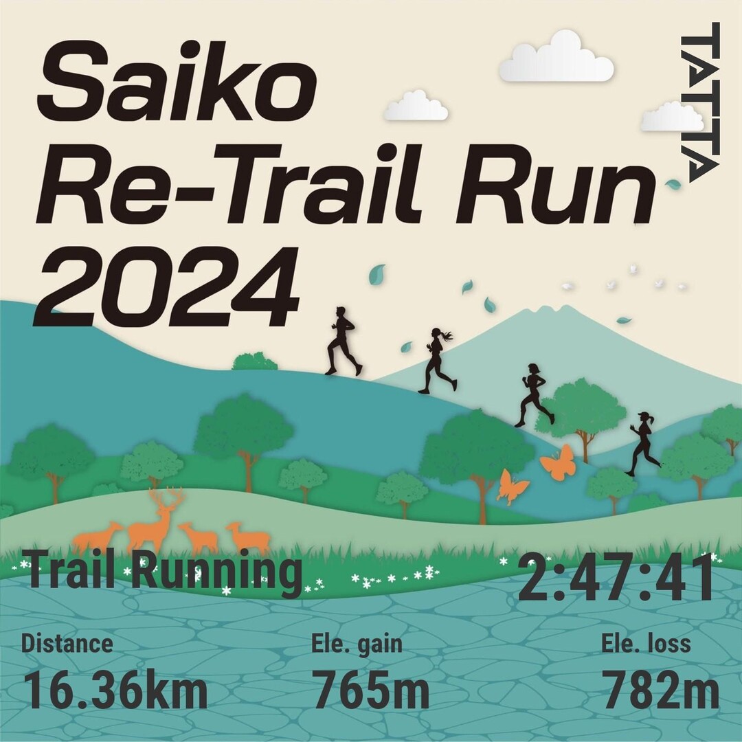 Saiko Re-Trail Run 16km 旧根場通学路･五湖台･紅葉台 / ナオキーズ！さんの富士山の活動データ | YAMAP / ヤマップ