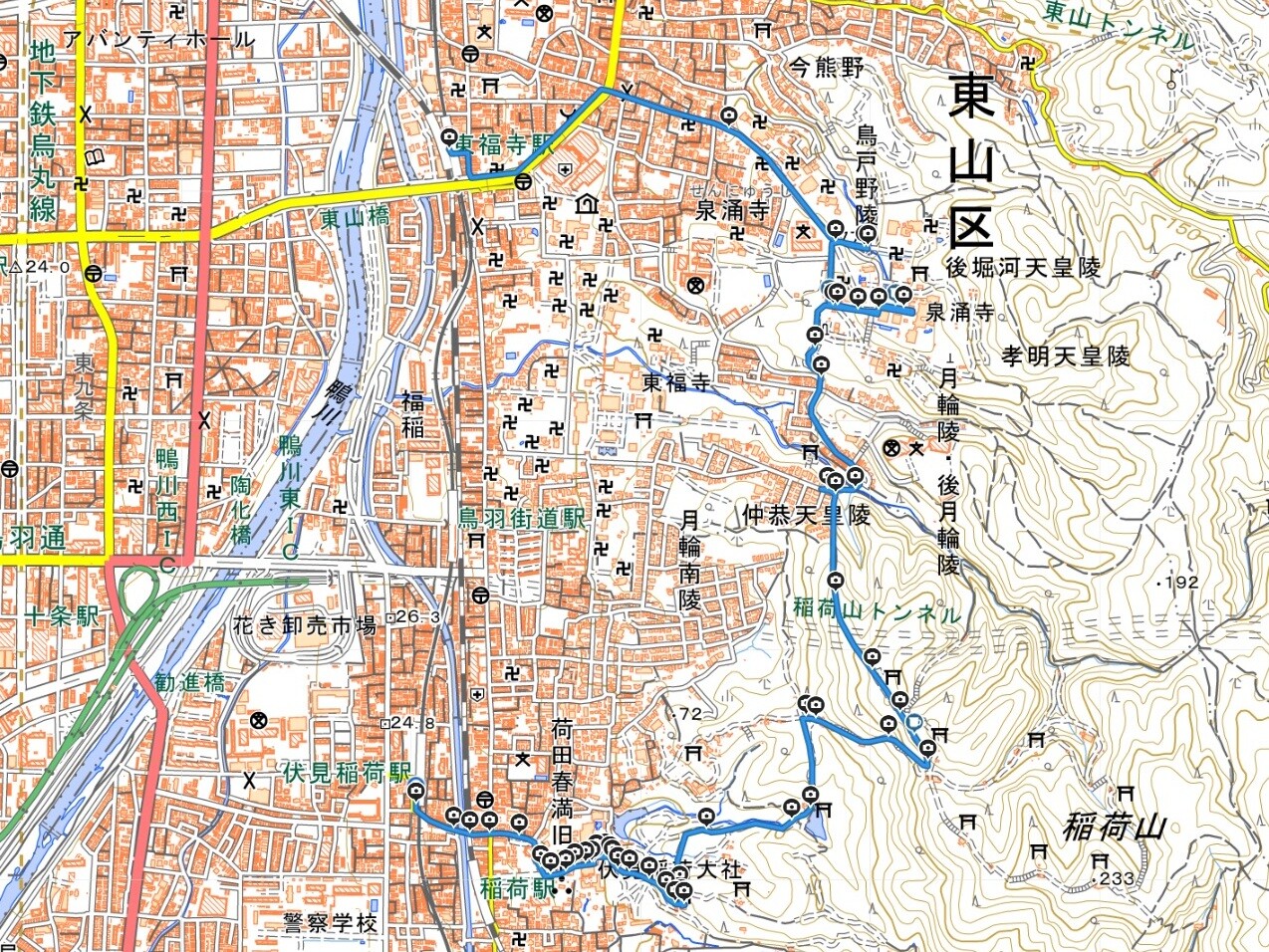 西国33【散策】 伏見稲荷・泉涌寺 / enoさんのウォーキングの活動日記 | YAMAP / ヤマップ