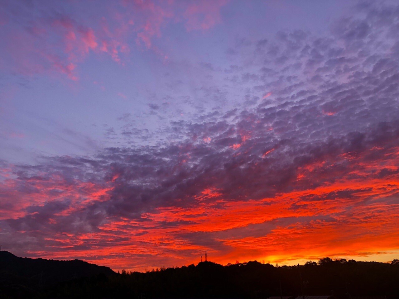 大応山 岩国 6月4日の真っ赤な夕焼け ... / GONKEさんのモーメント | YAMAP / ヤマップ