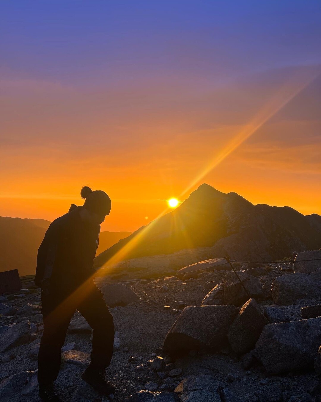 Sunset and sunrise😊... / draetothetopさんのモーメント | YAMAP / ヤマップ