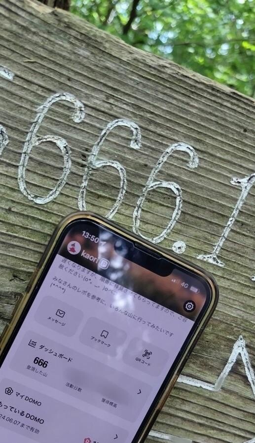 木幡山 ～R6年6月6日YAMAP666座目を666mのお山で٩(｡˃ ᵕ ˂ )وｲｪｰｨ♪～ / kaoriさんの木幡山・羽山の活動データ | YAMAP / ヤマップ