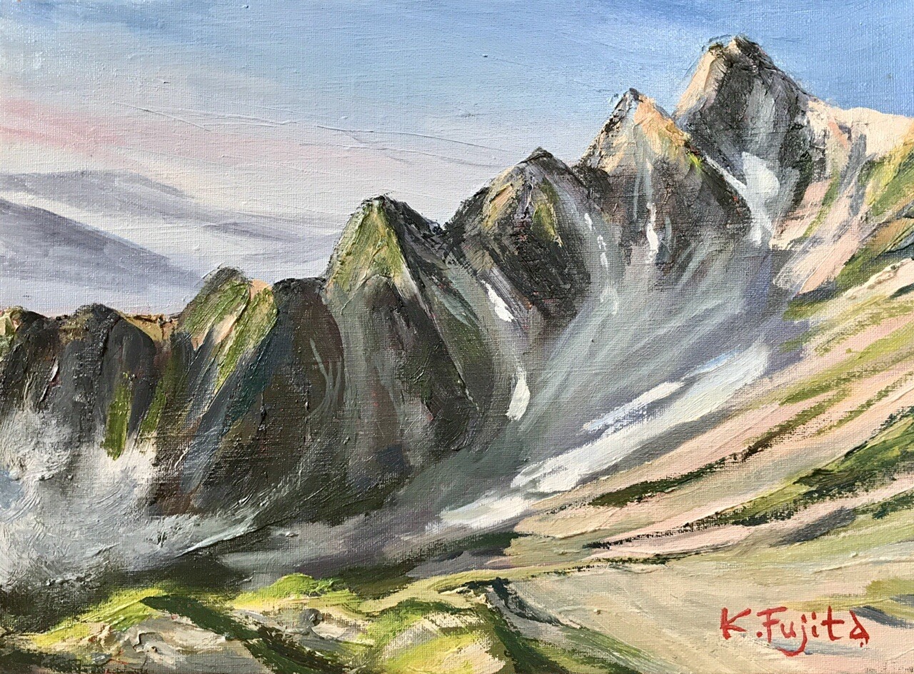 前穂高岳 油彩 F4 北穂高岳へ登る途中... / ぴすたさんのモーメント | YAMAP / ヤマップ