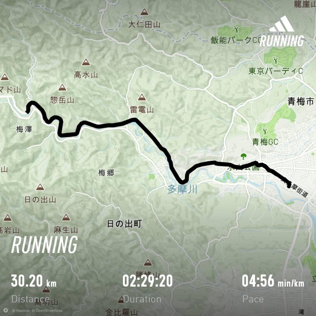 青梅マラソン 30K / Yasさんの青梅市の活動データ | YAMAP / ヤマップ