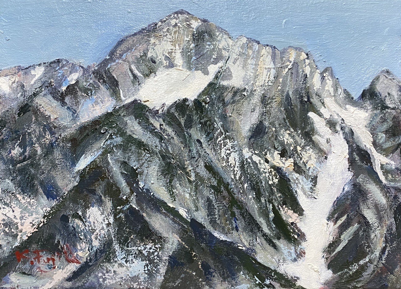 「剱岳」 油彩 F4 憧れの頂。白馬三... / ぴすたさんのモーメント | YAMAP / ヤマップ