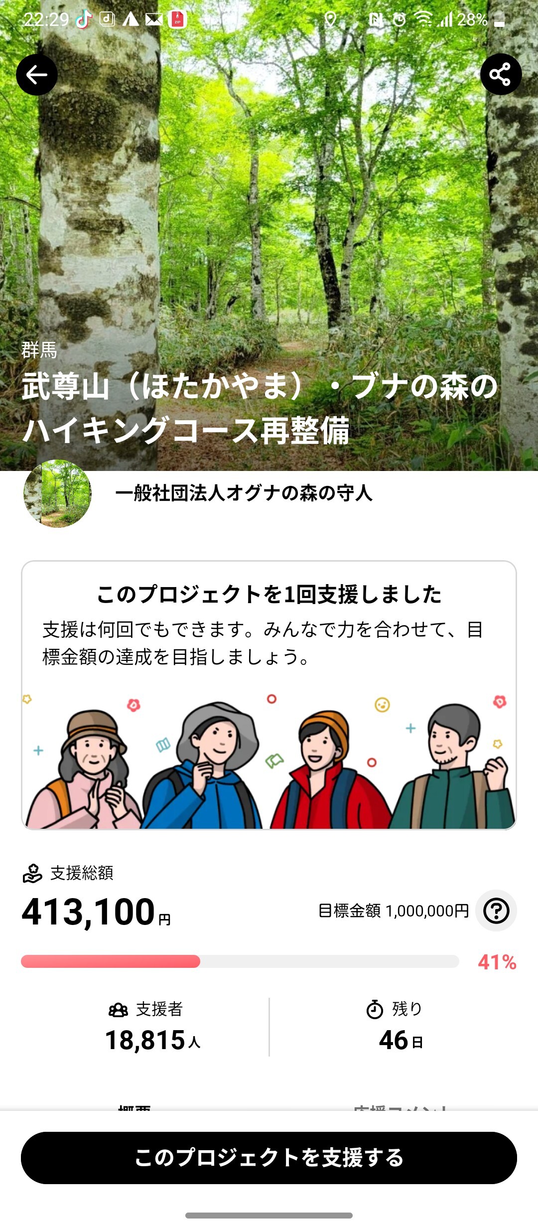 皆様から頂いたDOMOで 支援させて頂き... / HIRO88さんのモーメント | YAMAP / ヤマップ