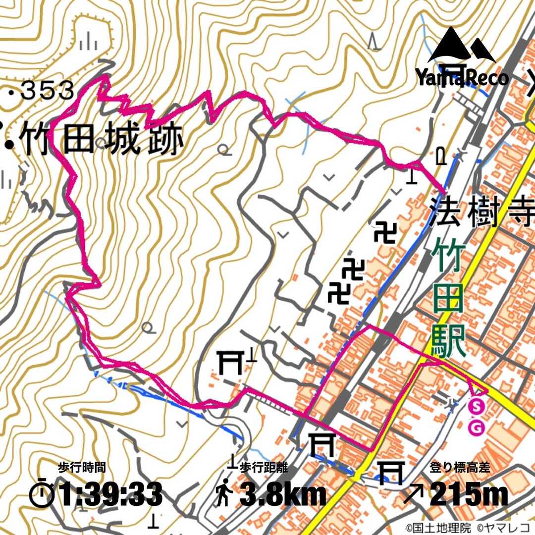 竹田城跡で隙間時間登山 サポートタイツ（... / kinuさんのモーメント | YAMAP / ヤマップ