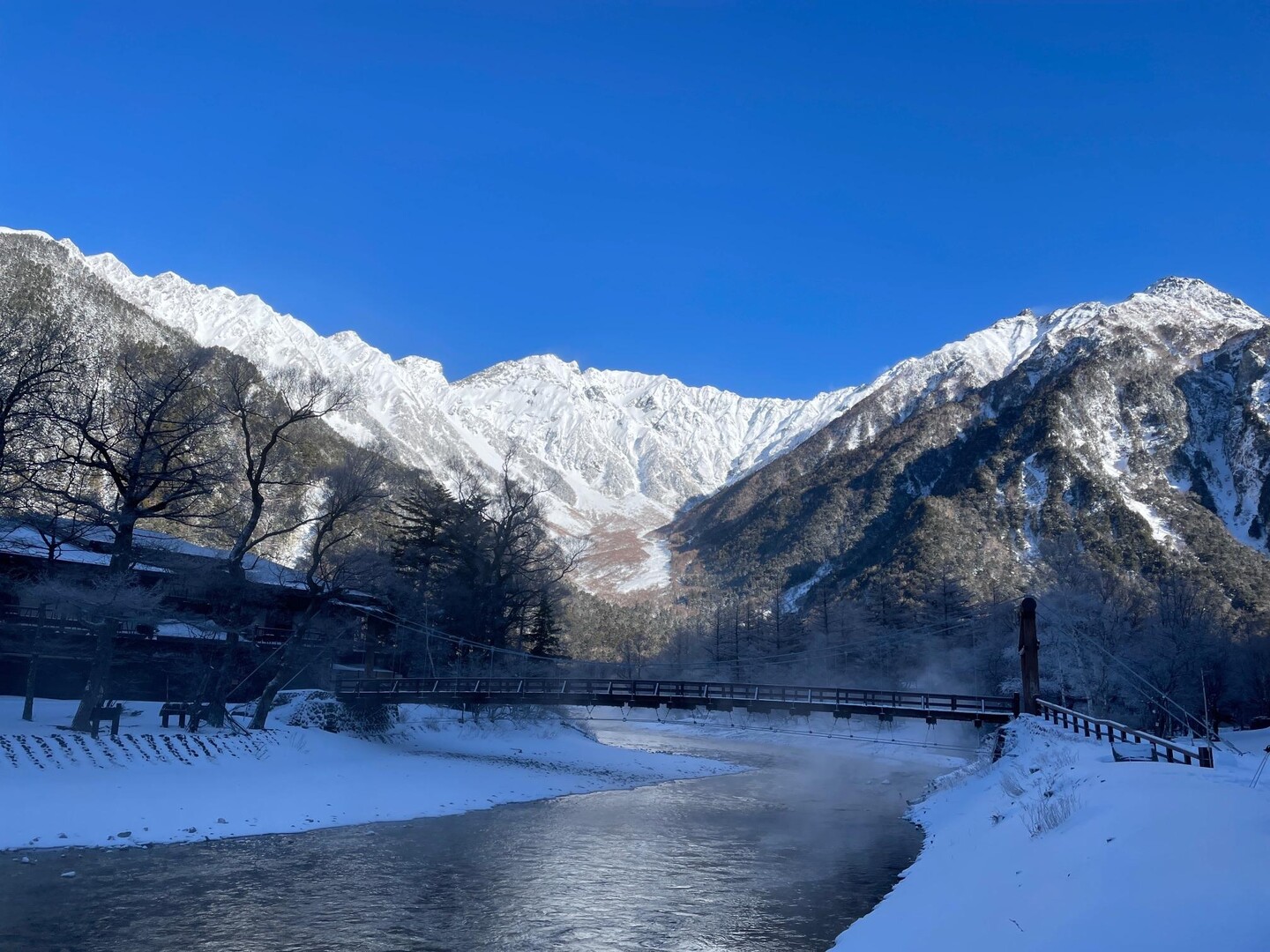 上高地-2024-01-14 / kato8686さんの槍ヶ岳・穂高岳・上高地の活動データ | YAMAP / ヤマップ